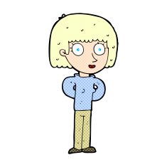 Comic cartoon staring woman N3 free image download