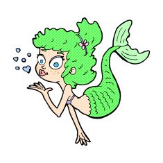 Comic cartoon pretty mermaid N4 free image download