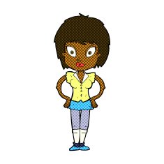 Comic cartoon pretty girl N14 free image download