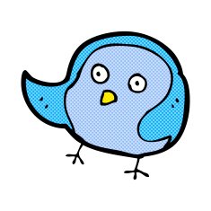 Comic cartoon bird N29 free image download
