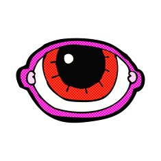 Comic cartoon staring eye free image download