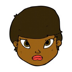 Comic cartoon serious face N2 free image download