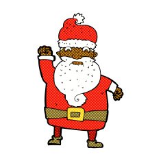 Comic cartoon angry santa claus N4 free image download