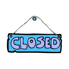 Comic cartoon closed shop sign N2 free image download