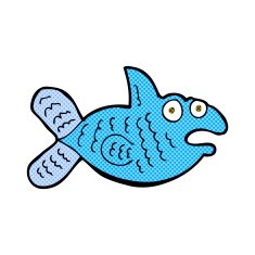 Comic cartoon fish N21 free image download