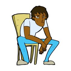 Comic cartoon dejected man N2 free image download