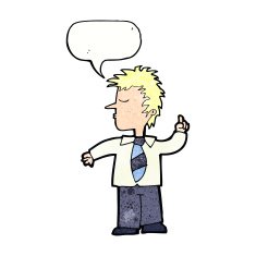 Cartoon man making his point with speech bubble N11 free image download