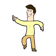 Comic cartoon grinning man N21 free image download