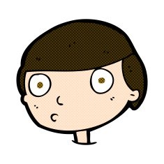 Comic cartoon boy staring N4 free image download