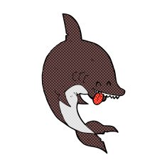 Funny comic cartoon shark N8 free image download