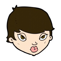 Comic cartoon unimpressed woman N3 free image download