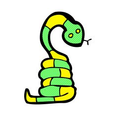 Comic cartoon snake N21 free image download