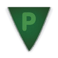 Bunting flag letter P free image download