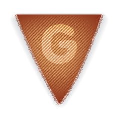 Bunting flag letter G free image download