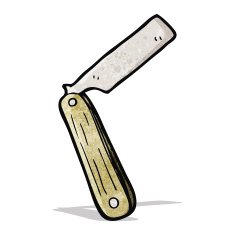 Cartoon cut throat razor free image download