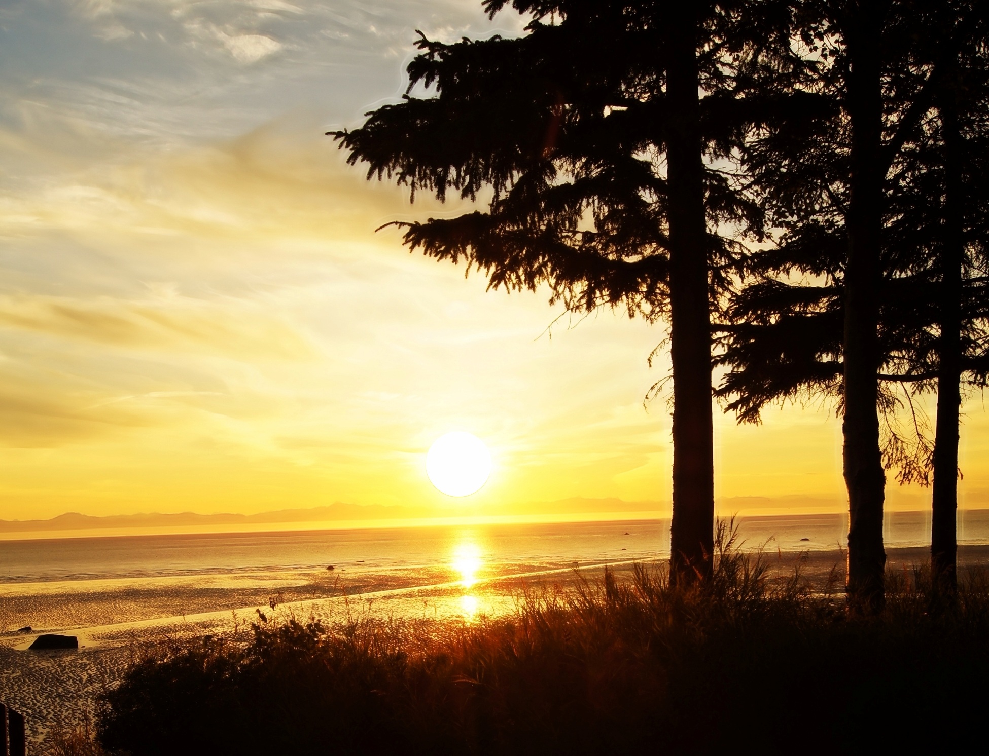 Sunset over alaska free image download