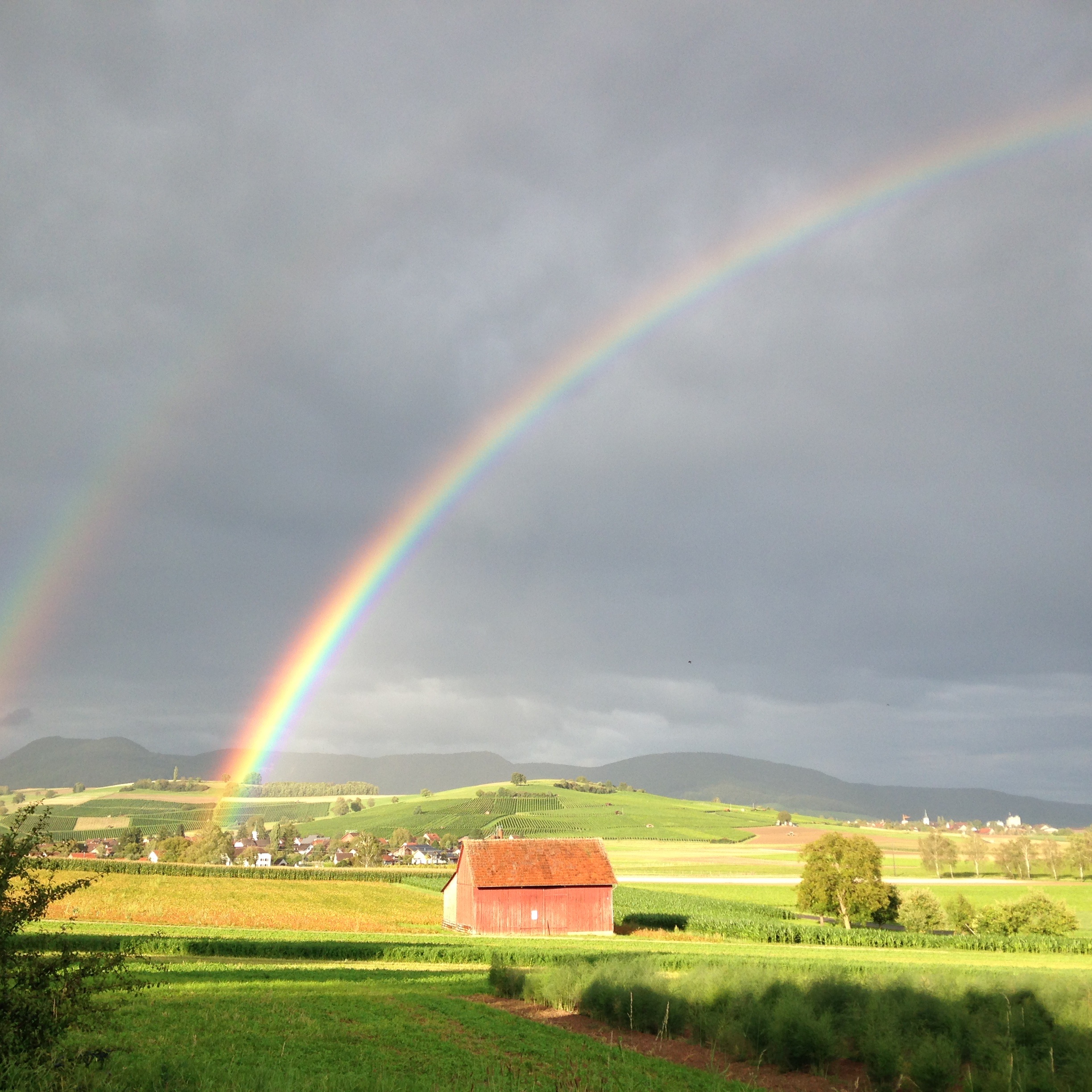 Rainbow after rain in hallau free image download