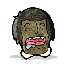 Cartoon drooling face free image download