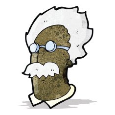 Cartoon genius scientist face free image download