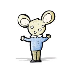 Cartoon mouse with clothes free image download