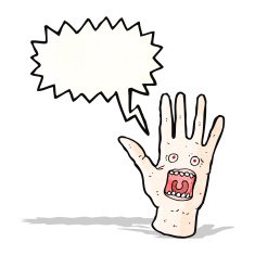 Screaming hand cartoon free image download
