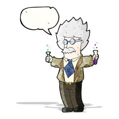Cartoon genius scientist N7 free image download