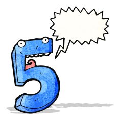 Cartoon number five N3 free image download