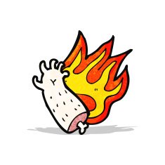 Flaming arm cartoon free image download