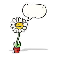 Cartoon talking flower N2 free image download