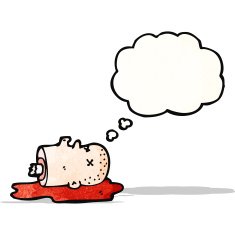 Gross severed head cartoon N20 free image download