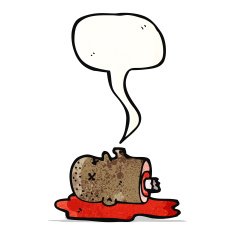 Gross severed head cartoon N21 free image download