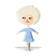 Cartoon bitter old woman free image download