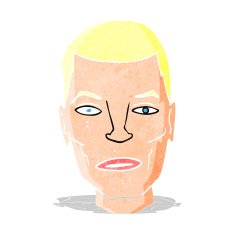 Cartoon serious male face free image download