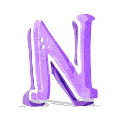 Cartoon Letter N N7 free image download