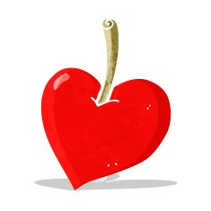 Cartoon love heart apple free image download