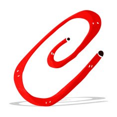 Cartoon red paperclip free image download