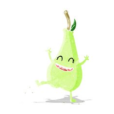 Cartoon happy dancing pear free image download