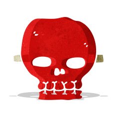 Cartoon spooky skull mask N4 free image download