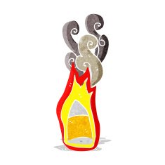 Cartoon flaming bullet N5 free image download