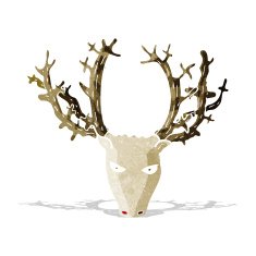 Cartoon stag head N2 free image download