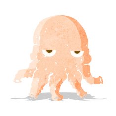 Cartoon alien squid face N6 free image download