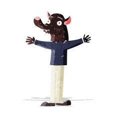 Cartoon friendly werewolf N4 free image download
