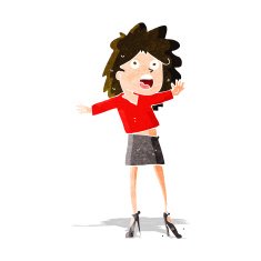 Cartoon woman having trouble walking in heels N2 free image download