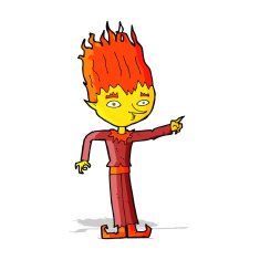 Fire spirit cartoon N3 free image download