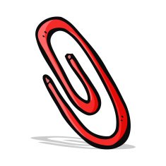 Cartoon red paperclip N5 free image download