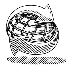 Worldwide Logistics Arrows Symbol Drawing free image download