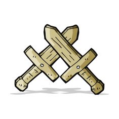Cartoon wooden swords N2 free image download