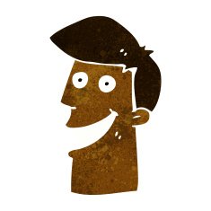 Cartoon grinning man N46 free image download