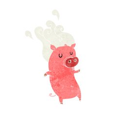 Smelly cartoon pig free image download