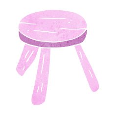 Cartoon pink stool N2 free image download